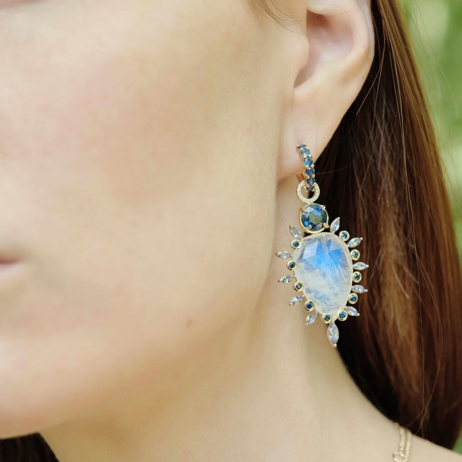 Moonstone, Kyanite, Tanzanite drops - Eden Presley