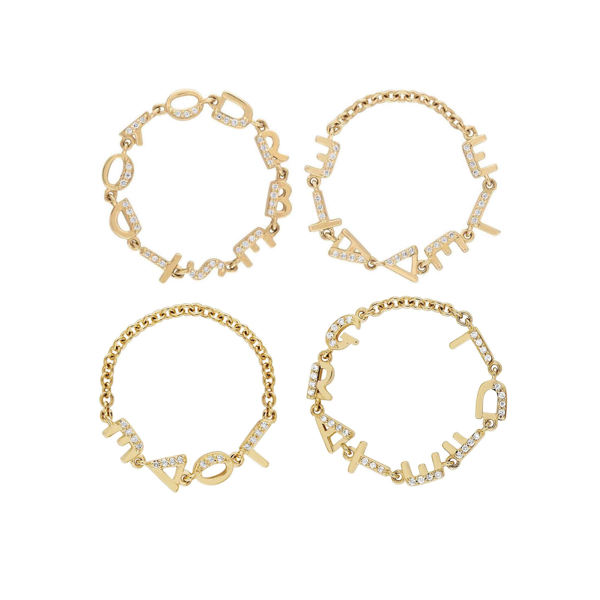 Tiny Letters Ring - Personalized Jewelry | Eden Presley